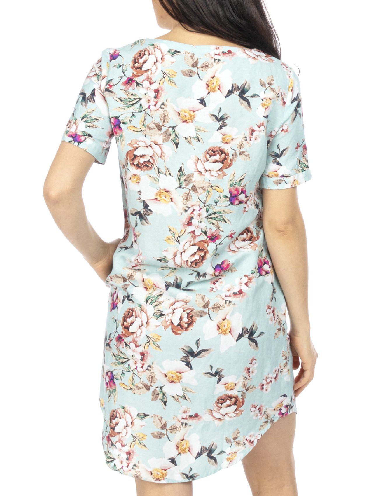 JUMP SHORT SLEEVE ANITIQUE FLORAL SHIFT DRESS - Dresses : Status ...